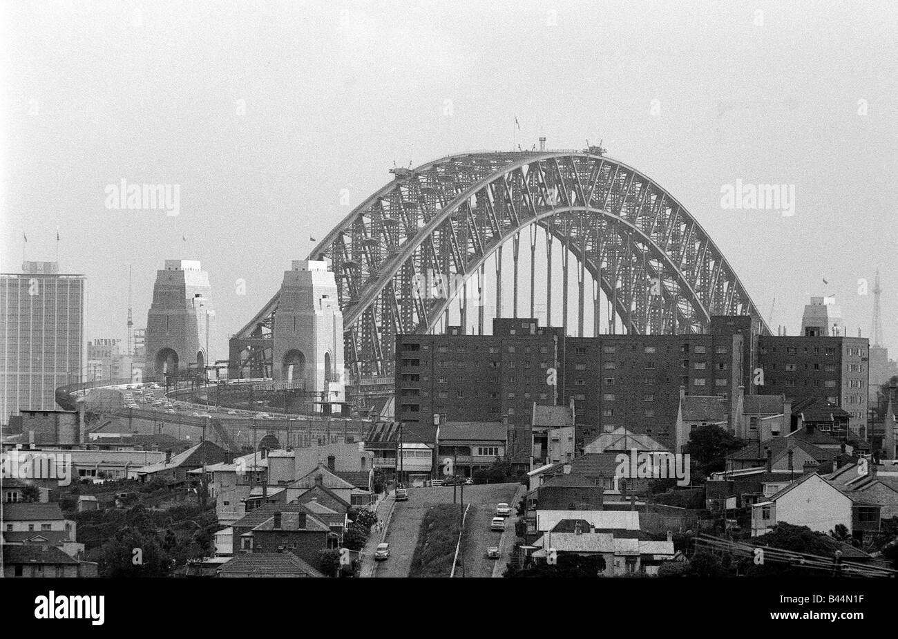 Sydney Bridge in Australia April 1963 Sydney Harbour Bridge Stock Photo ...
