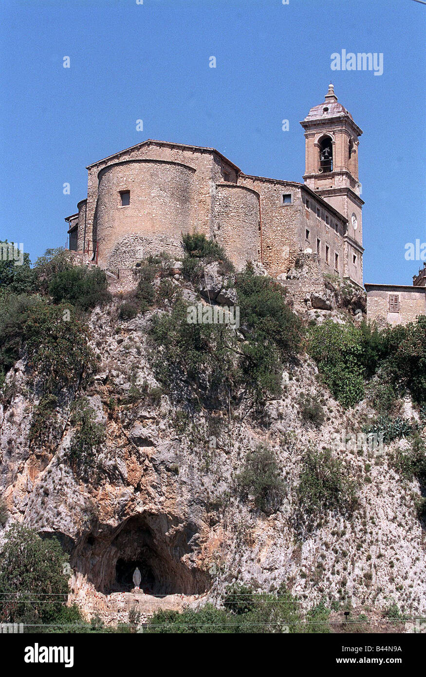 Hilltop town of Toffia in the Sabine hills north of Rome Stock Photo ...