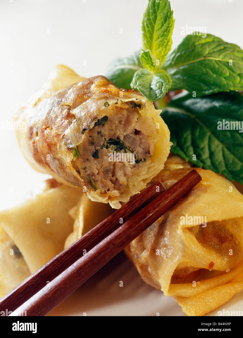 Pork and mint nem Stock Photo - Alamy