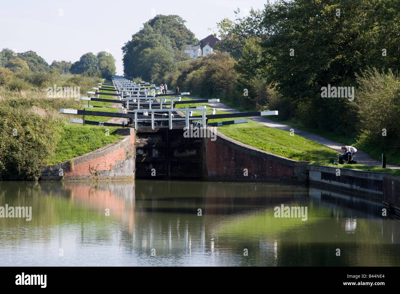 Caen Hill Locks Kennet and Avon Canal Devizes wiltshire england uk gb ...