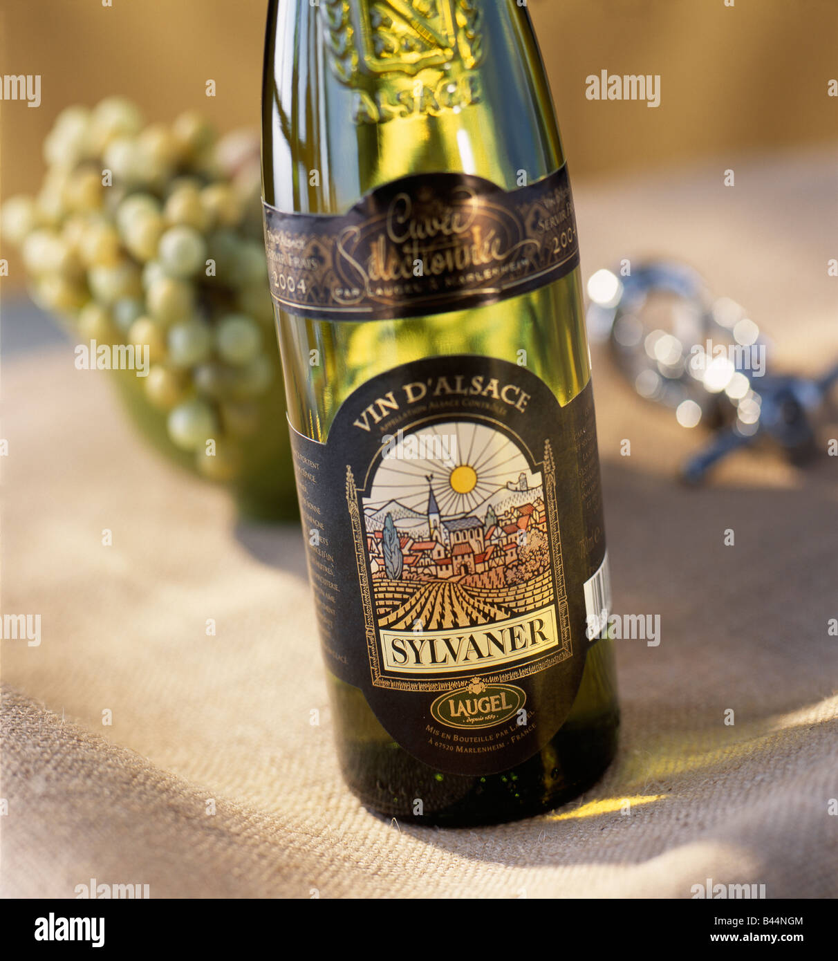 Bottle of Alsace Sylvaner wine Stock Photo - Alamy