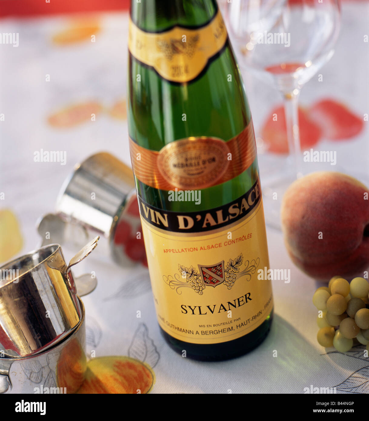 Bottle of Alsace Sylvaner wine Stock Photo - Alamy