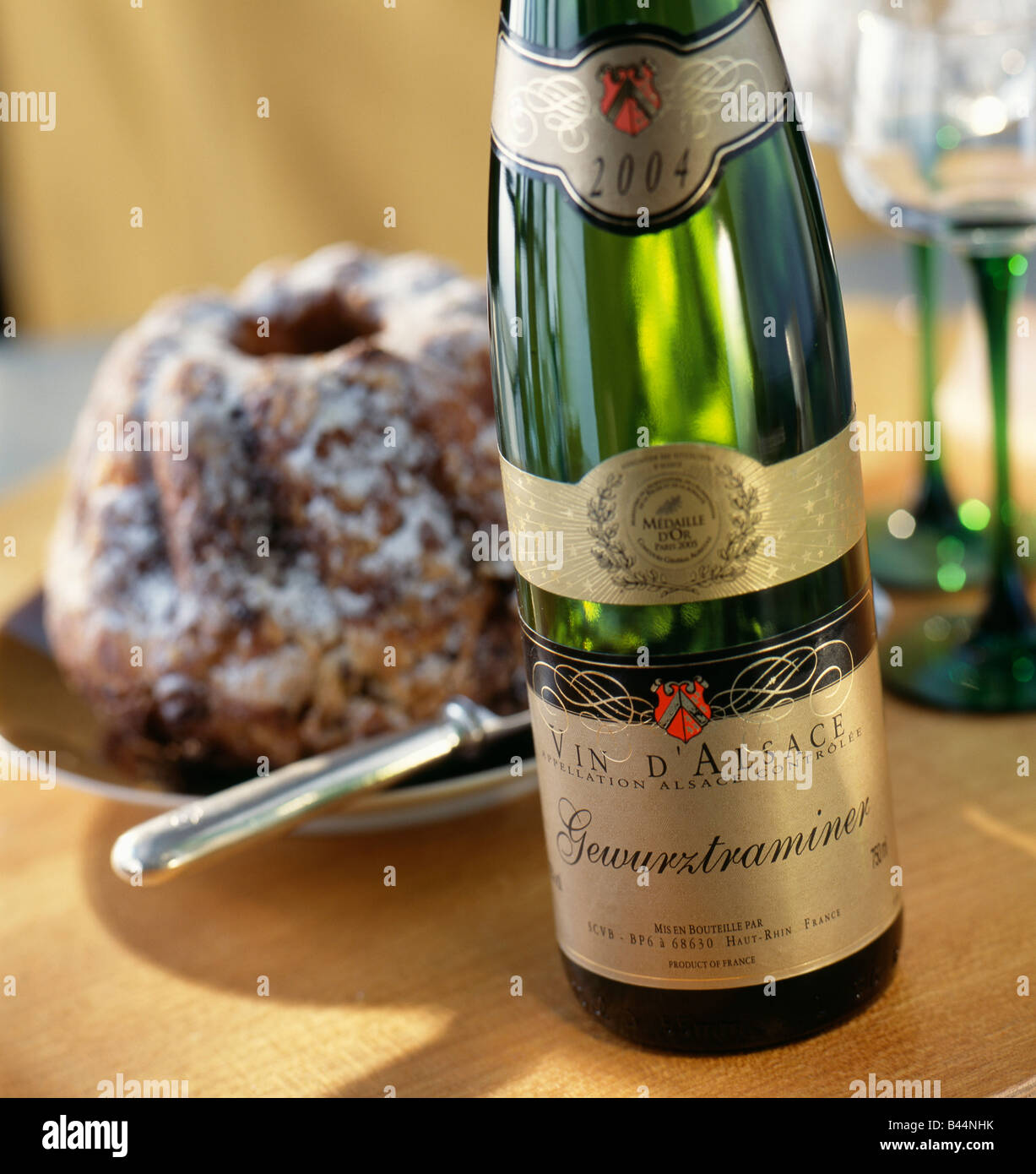 Bottle of Alsace Gewurztraminer wine Stock Photo - Alamy