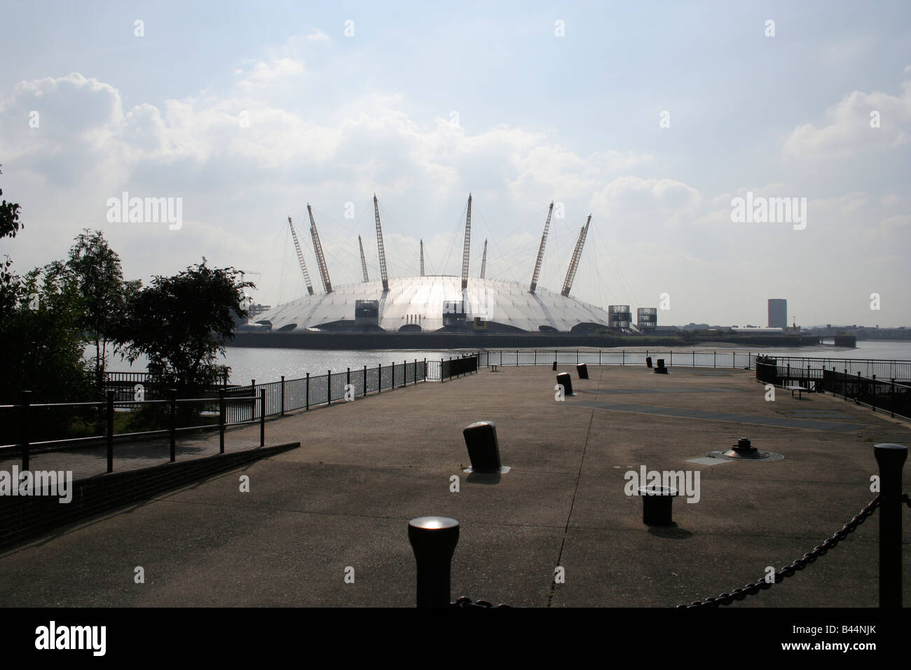 The Dome from East India Dock Basin Stock Photo - Alamy