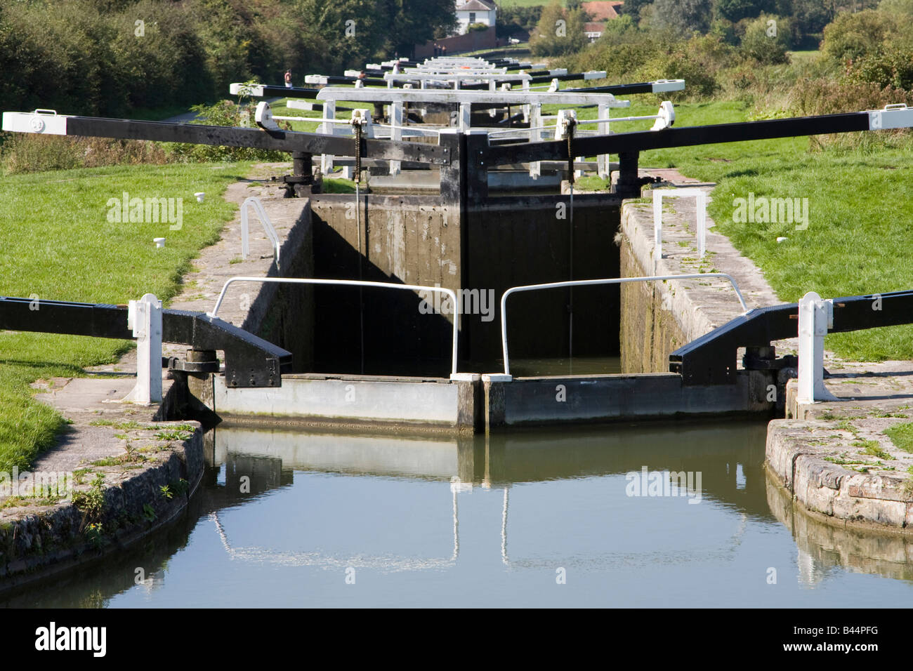 Caen Hill Locks Kennet and Avon Canal Devizes wiltshire england uk gb ...