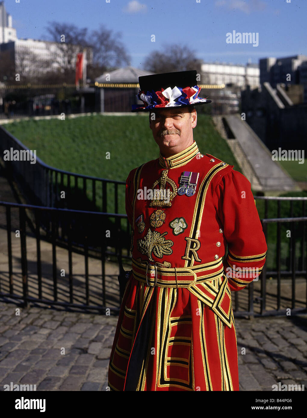 Beefeater London The Tower of London Stock Photo - Alamy
