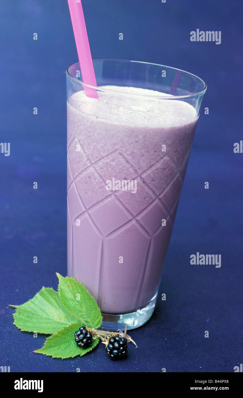 Blackberry milk shake Stock Photo - Alamy