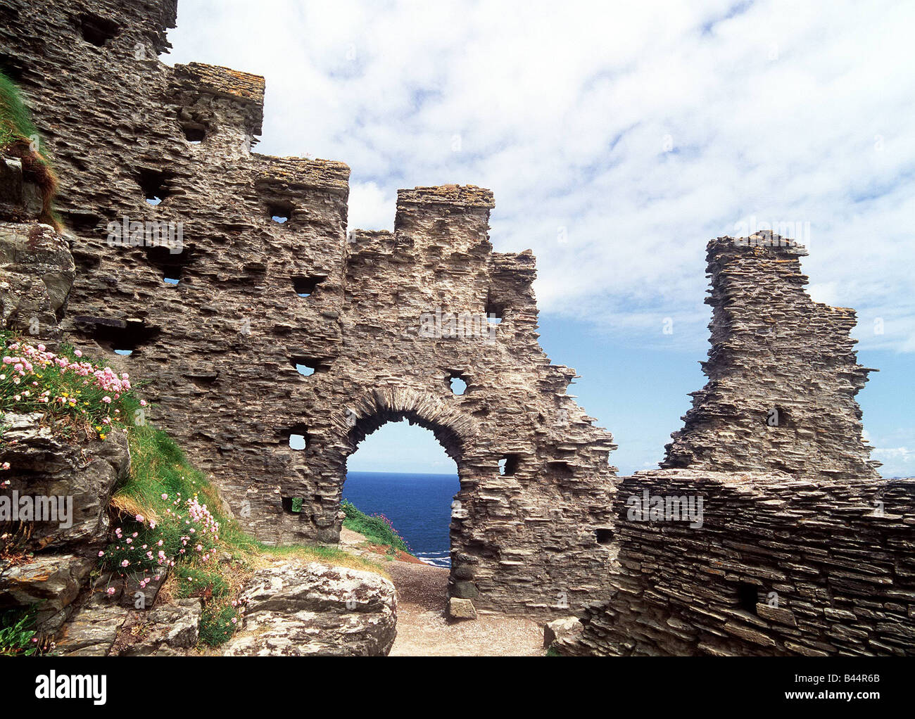 Tintagel Castle in Cornwall circa 1995 Stock Photo - Alamy