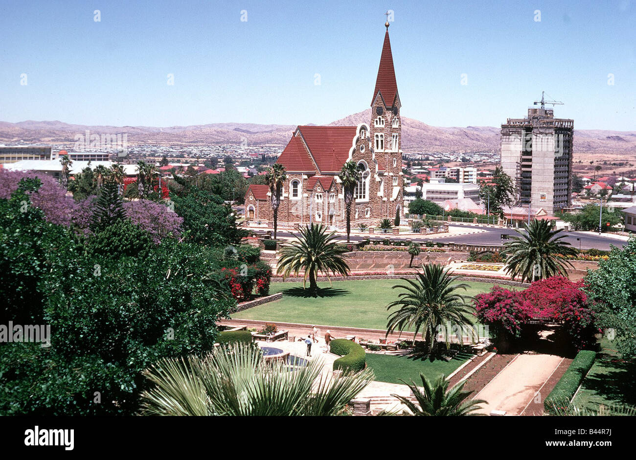 Windhoek in Namibia The old Lutheran Church and gardens msi circa 1980 ...
