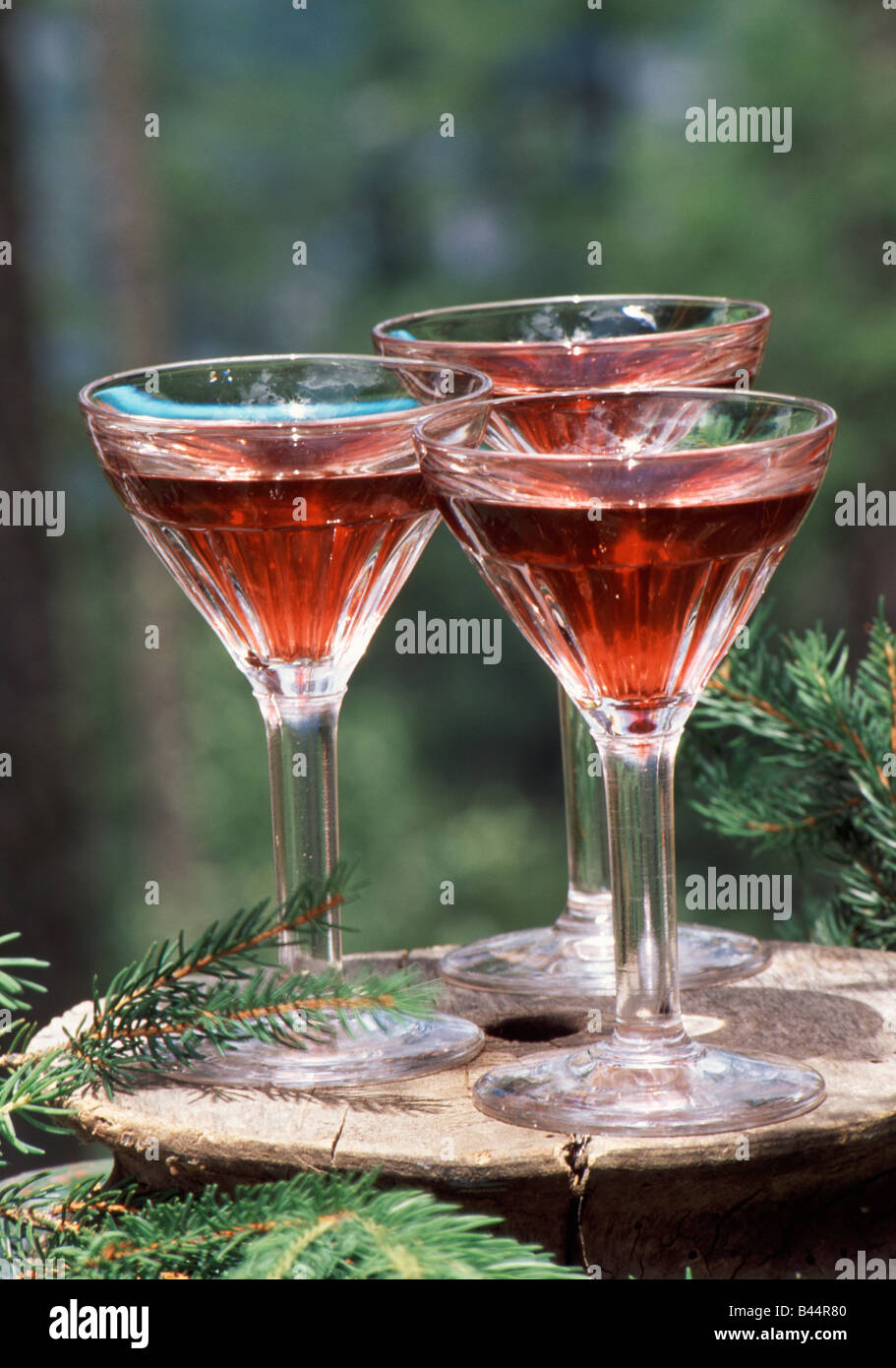 Red martini cocktails Stock Photo - Alamy