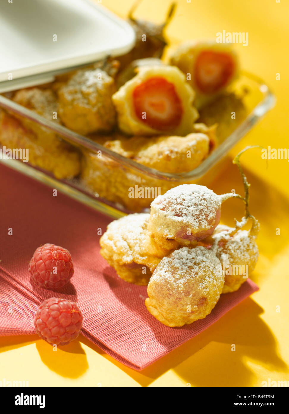 small strawberry fritters Stock Photo - Alamy