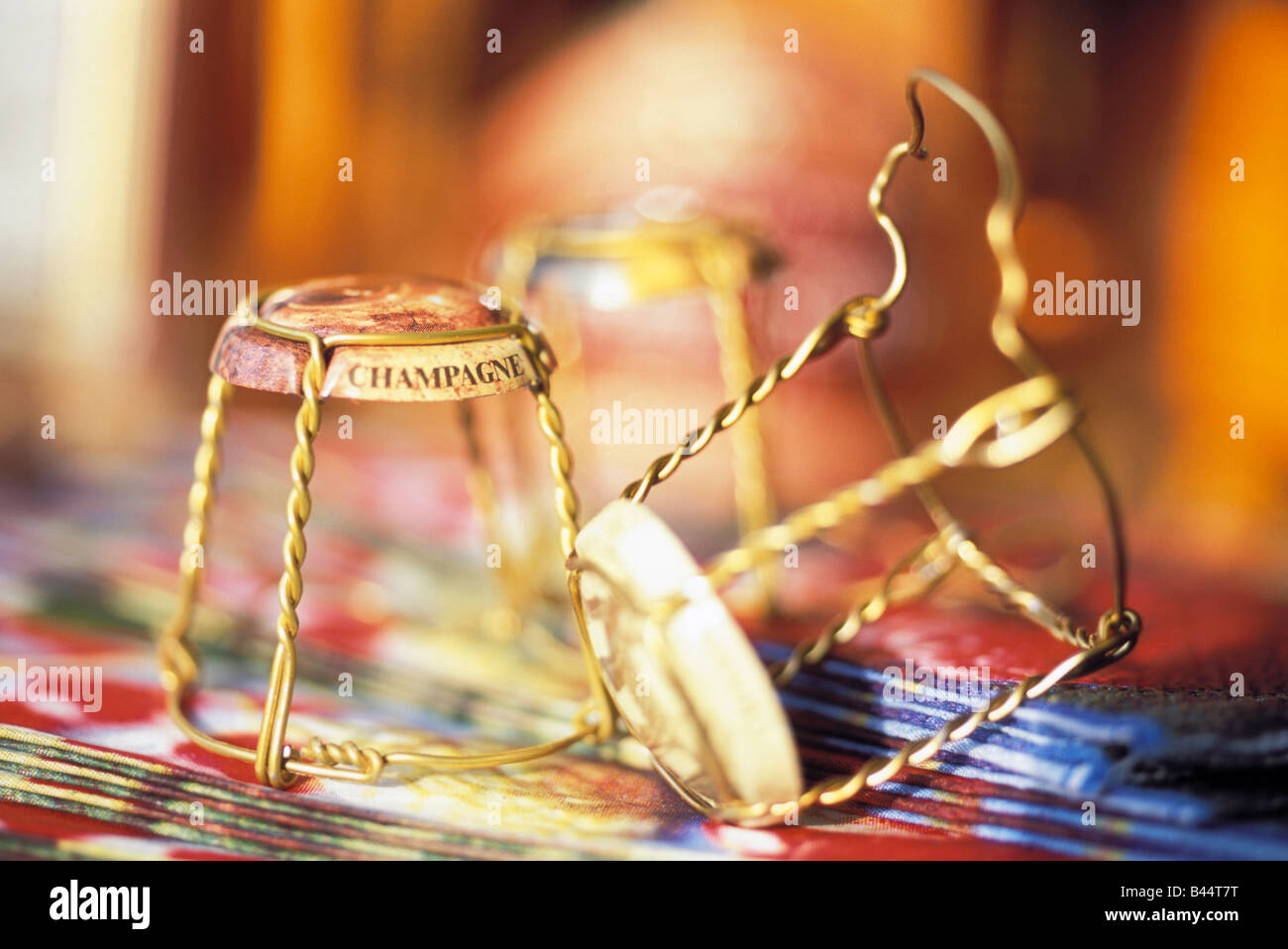 champagne wire tops Stock Photo - Alamy