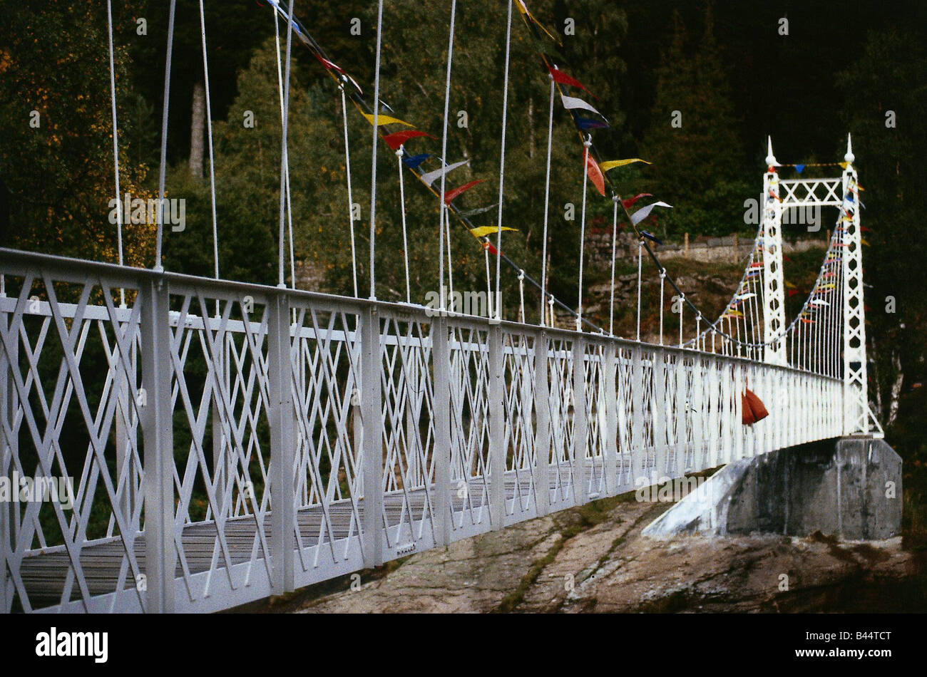 Bridge over River Dee September 1988 Stock Photo - Alamy