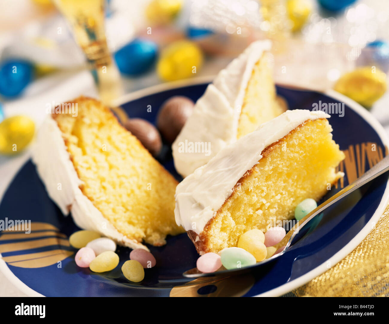 iced orange sponge cake Stock Photo - Alamy