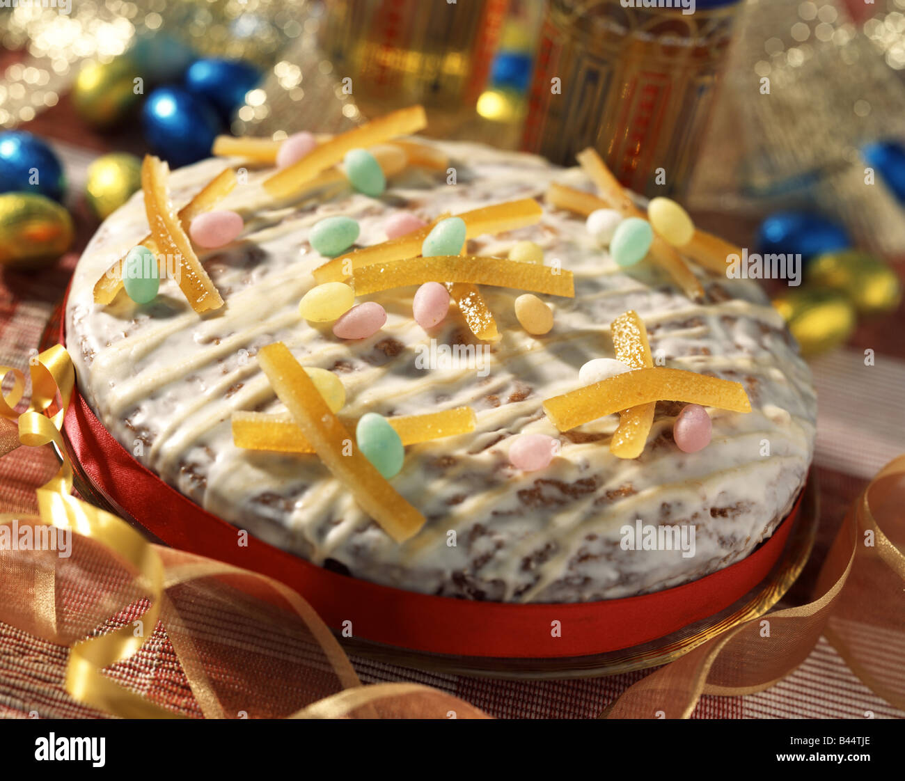 iced orange sponge cake Stock Photo - Alamy