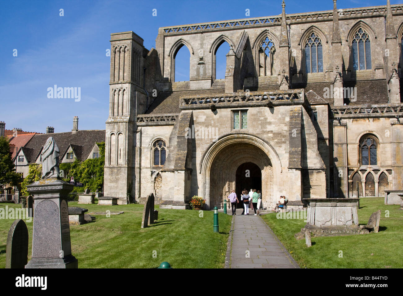 Malmesbury abbey benedictine monastery ruins wiltshire england uk gb ...