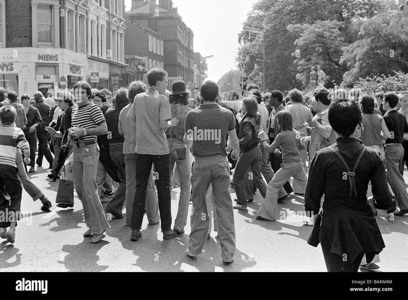 Youths clash in the Kings Road following a fight between a group of ...
