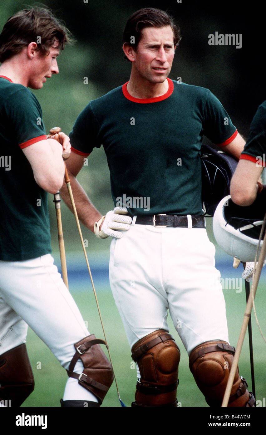 Prince Charles playing polo at Windsor June 1984 Stock Photo - Alamy