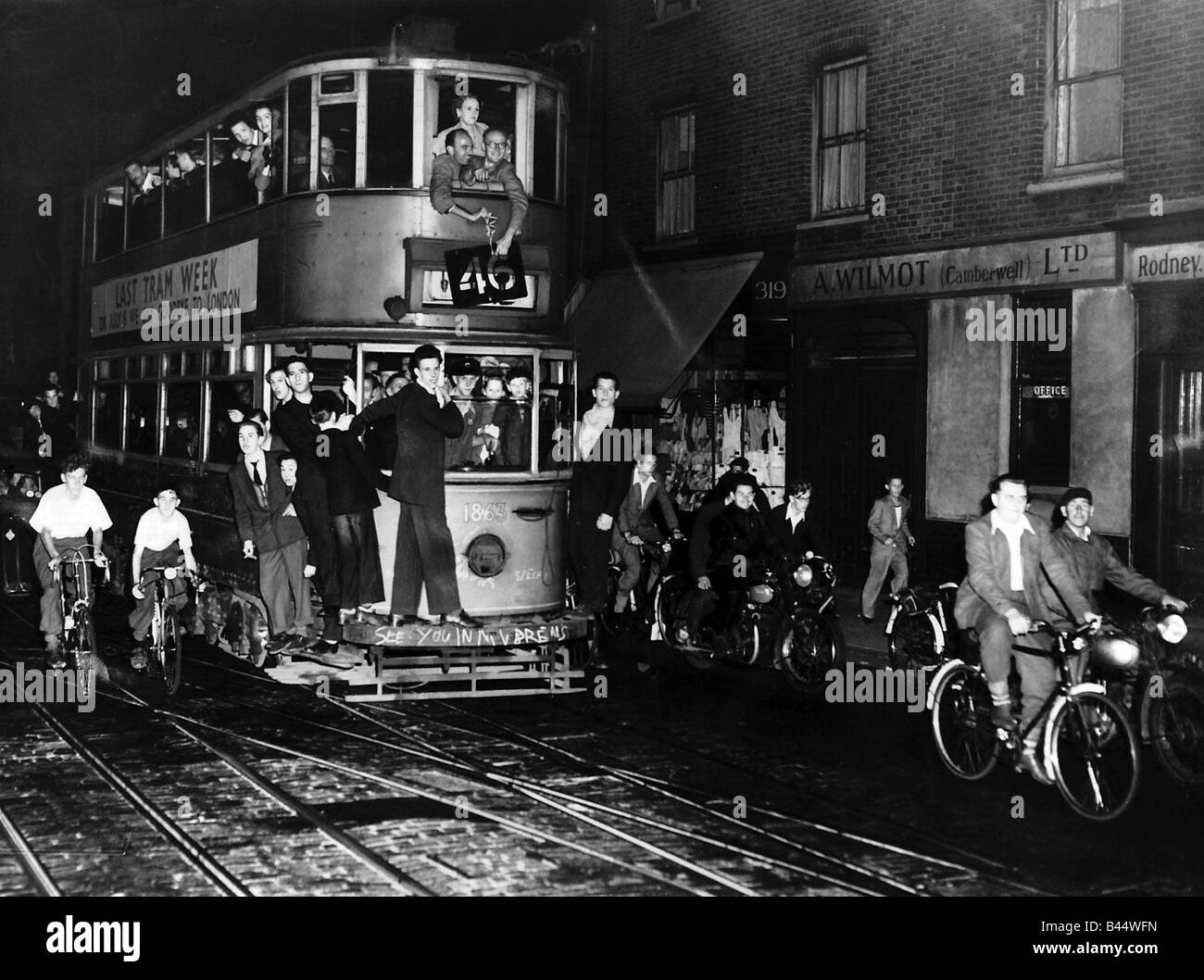 The last tram to run in London Stock Photo - Alamy