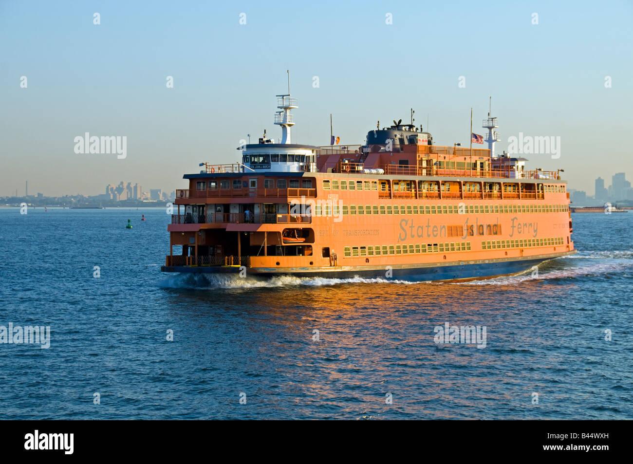 The Staten Island Ferry, Sen. John J. Marchi, heading south across New ...