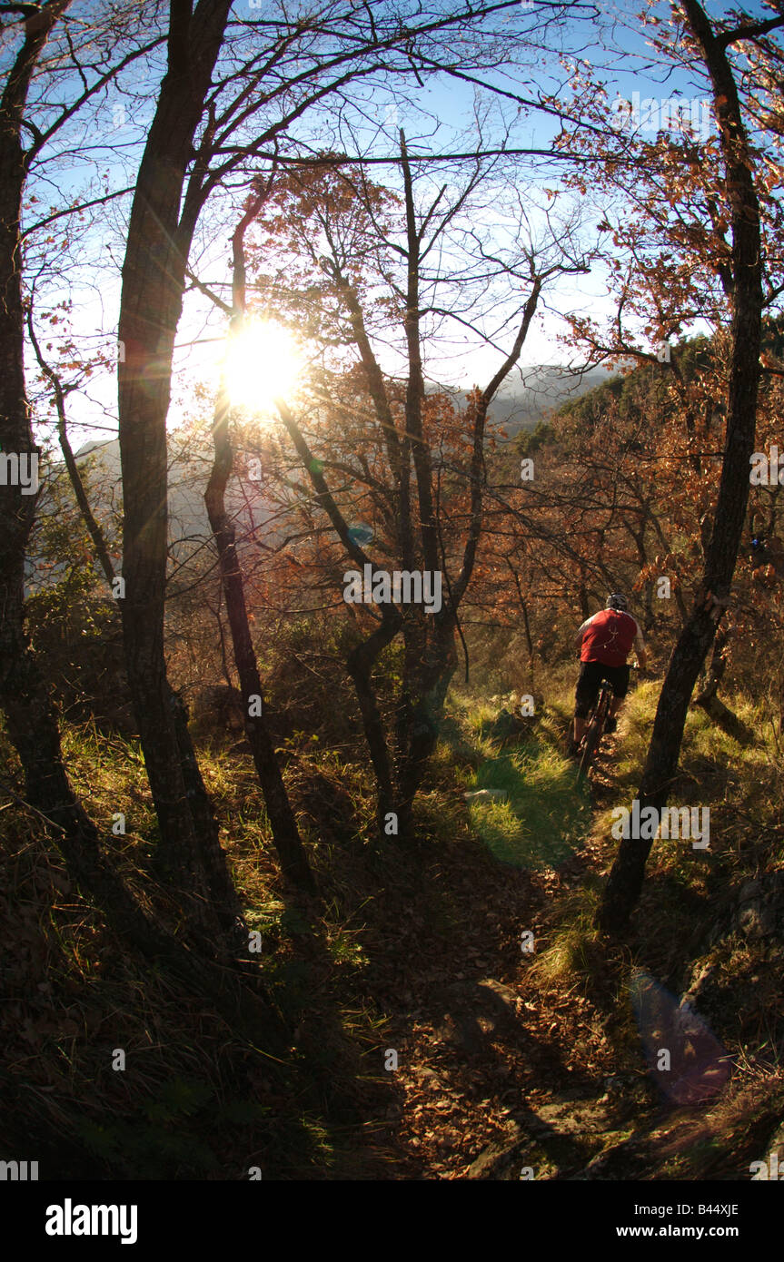 mountain biking finale ligure, italy Stock Photo - Alamy