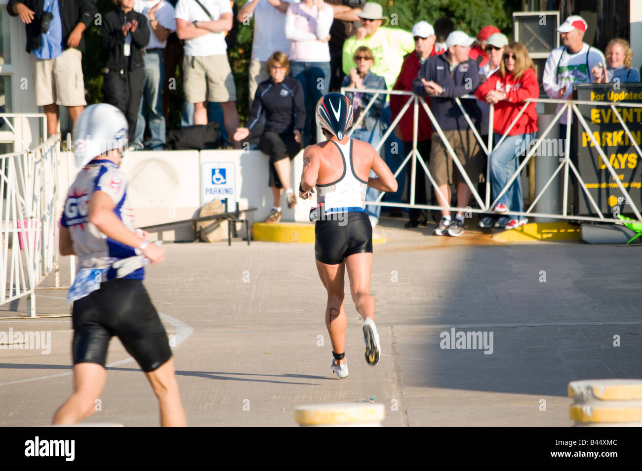 Participants engage in the Wisconsin Ironman Triathlon 7 Sept 2008 ...