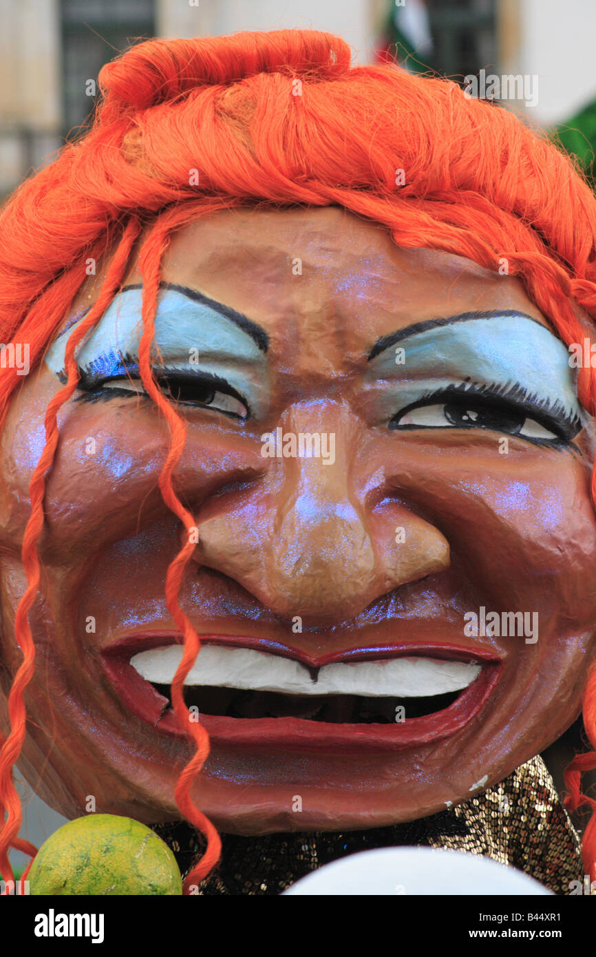 street dancers performing with a mask representing the cuban singer ...