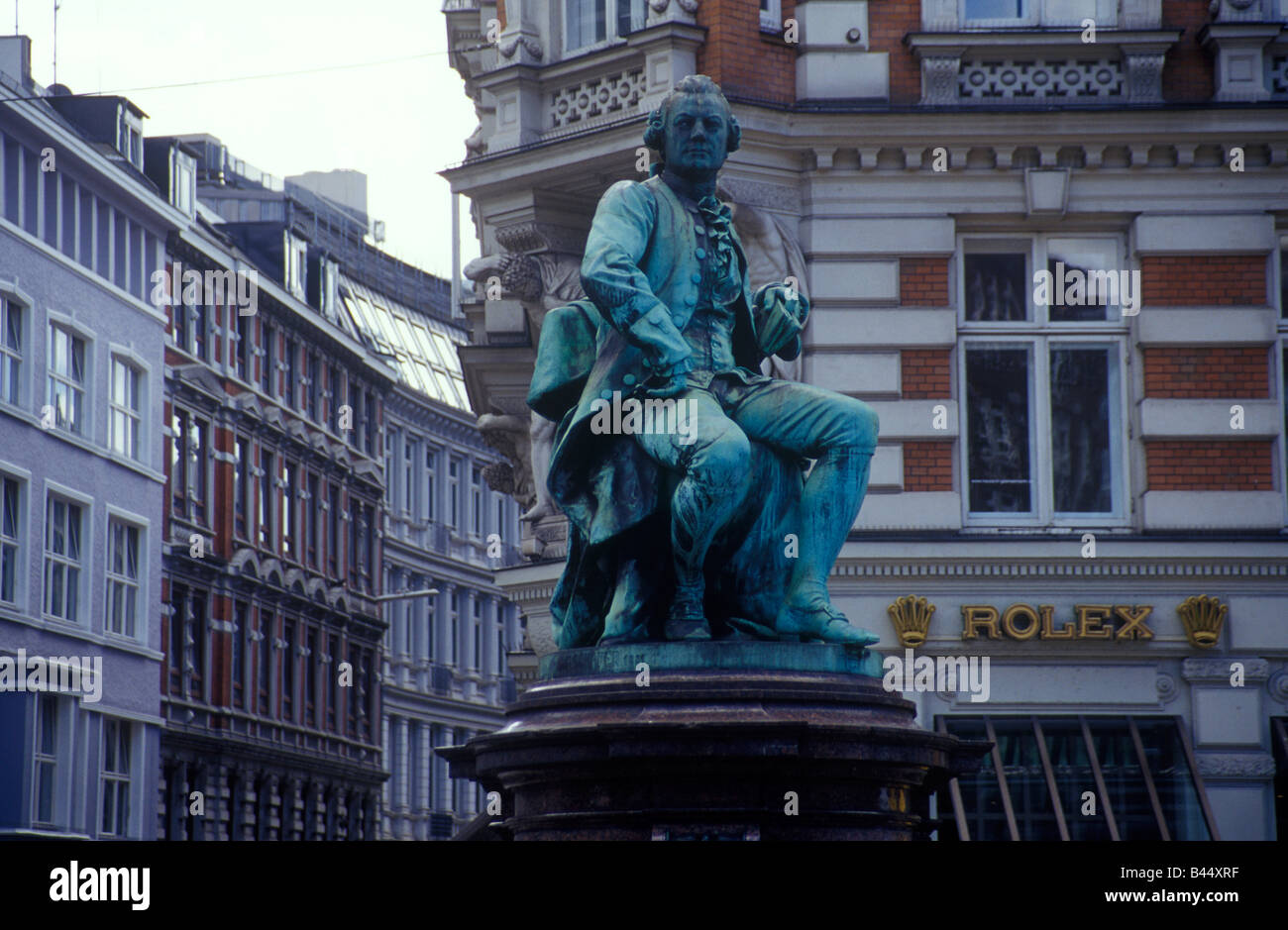 Monument of Gotthold Ephraim Lessing in Hamburg, Germany Stock Photo ...