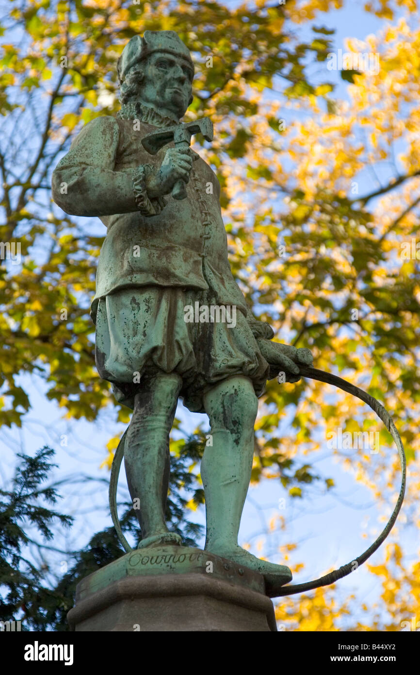 Public gardens of the Place du Petit Sablon in the upmarket and ...