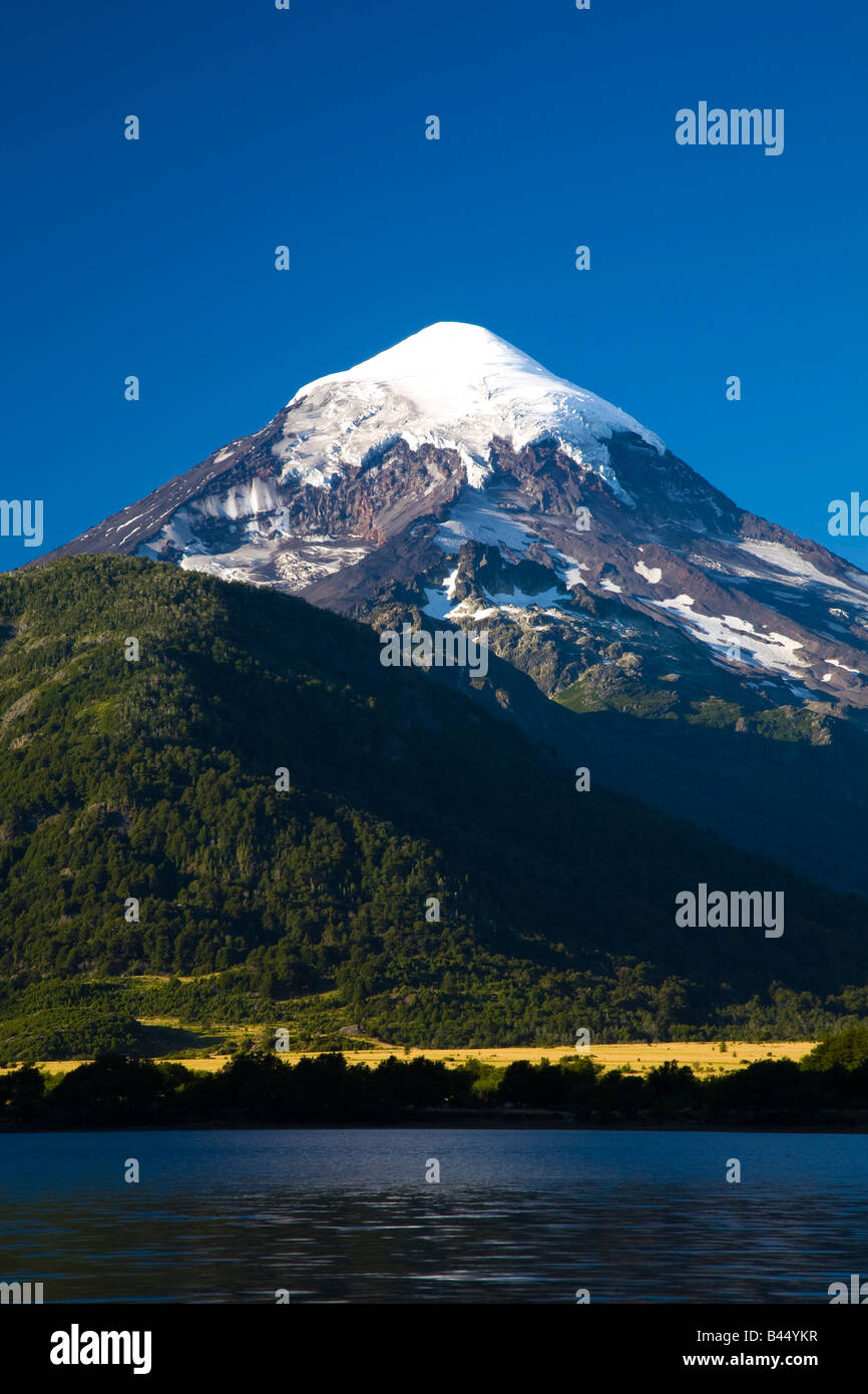 Argentina, The Lake District, Parque Nacional Lanin. Lanin volcanoe, an ...