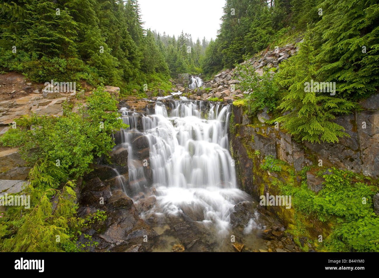 Sunbeam Falls, Mount Rainier National Park, Washington, USA Stock Photo ...