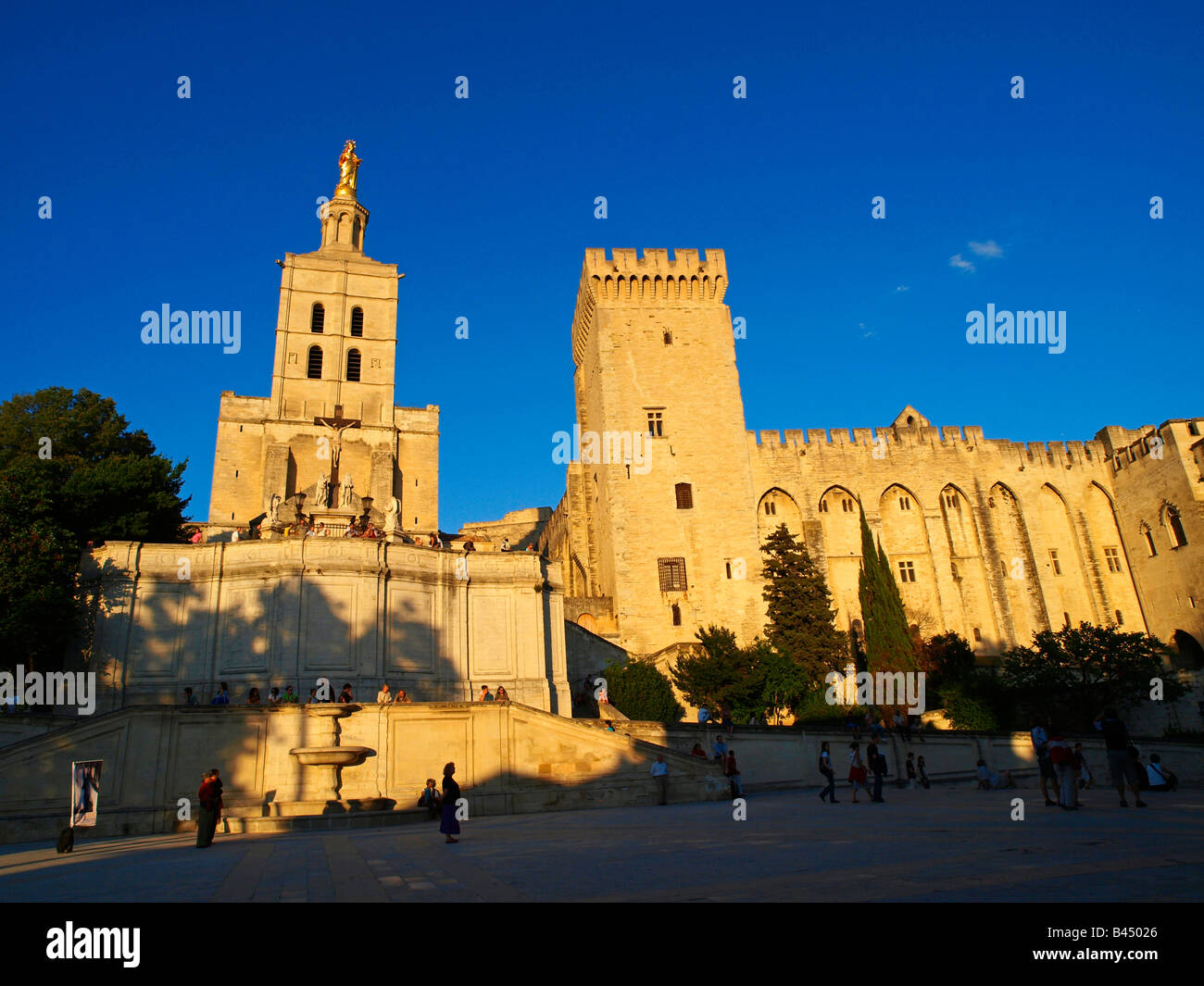 pope palace, city view of Avignon, Provence, France Stock Photo - Alamy