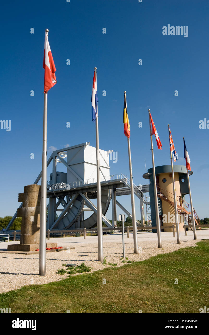 Pegasus Bridge over the Caen Canal near Ouistreham France Stock Photo ...