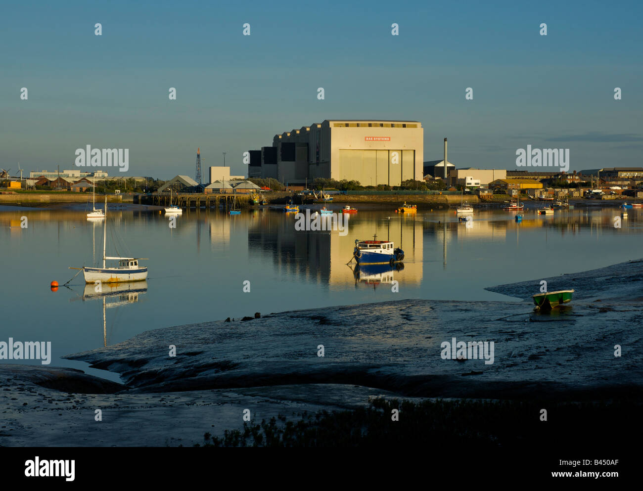Looking across Walney Channel from Walney Island to the huge submarine ...