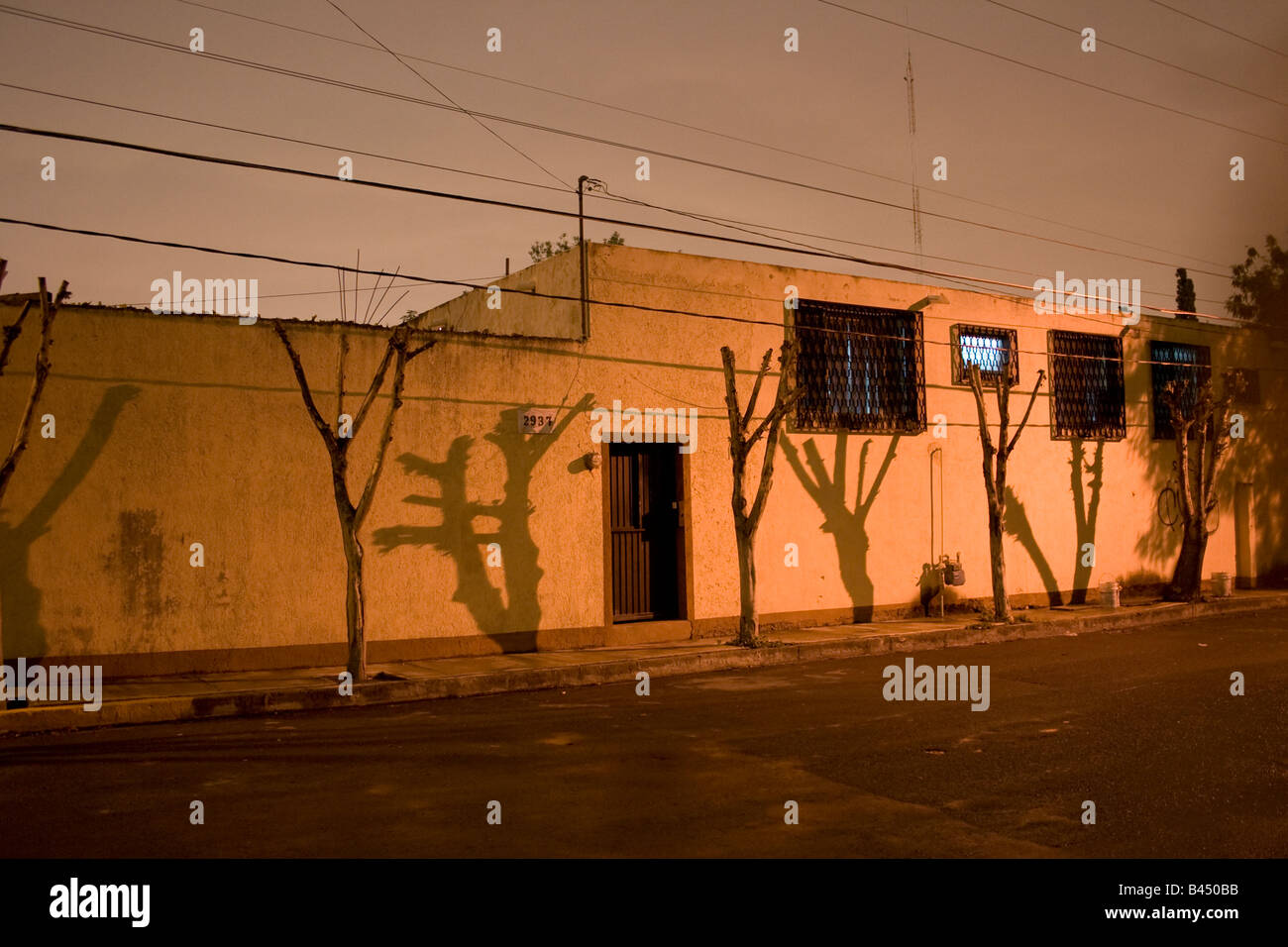 Mexican Street at Dusk Stock Photo - Alamy
