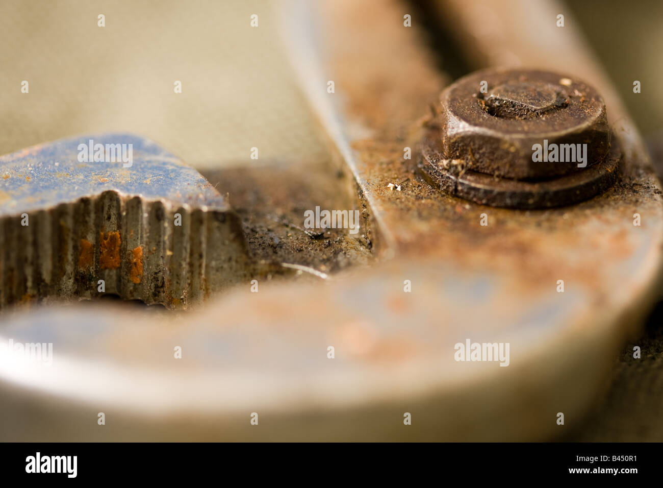 Close up photo of an adjustable spanner head Stock Photo - Alamy