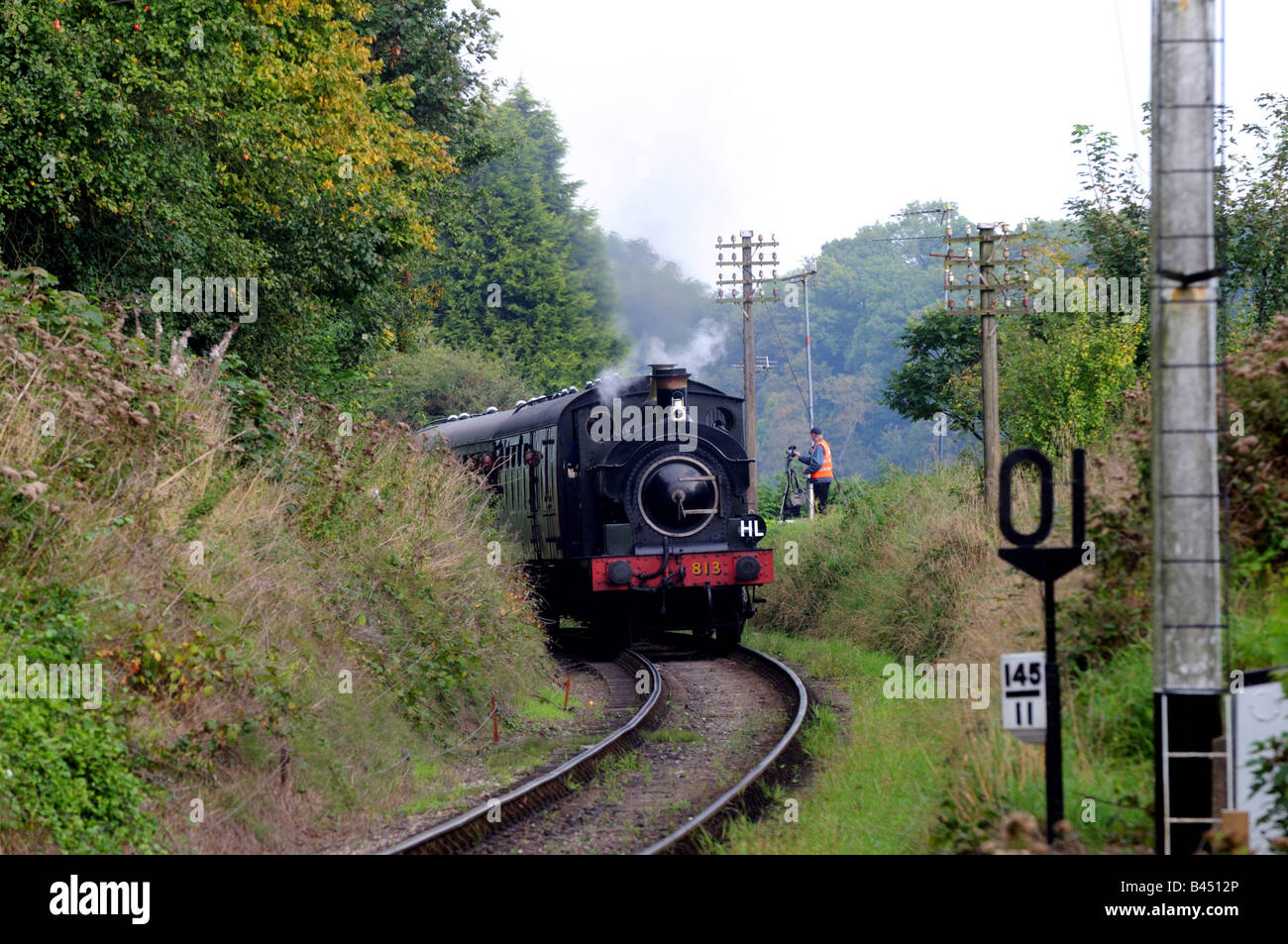 Saddle tank steam engine at Hampton Loade station on the Severn Valley ...