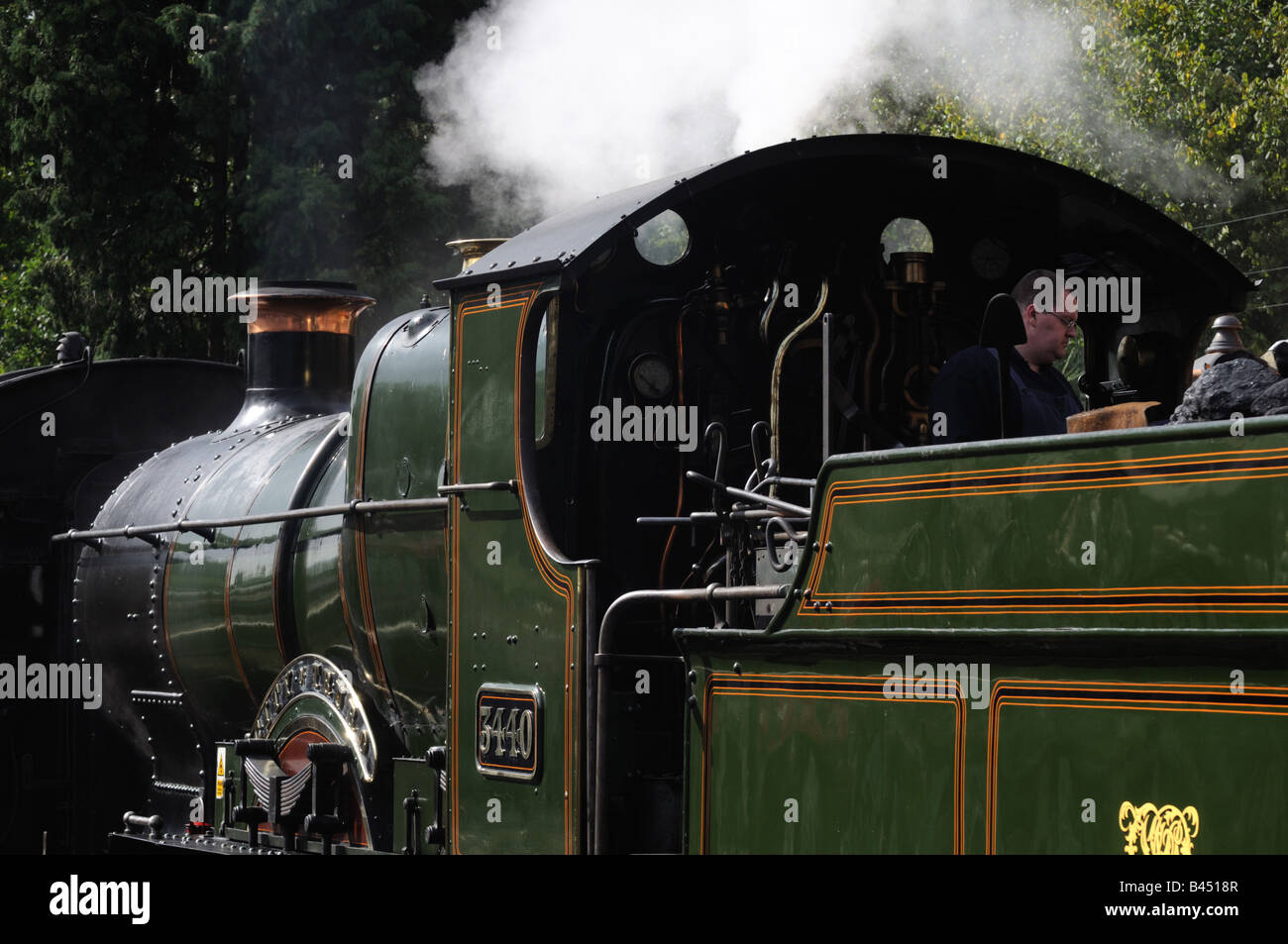 Steam engine at Hampton Loade station on the Severn Valley Railway ...