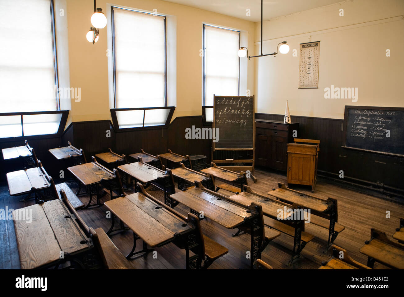 UK Scotland Glasgow Scotland Road School Victorian era schoolroom Stock ...