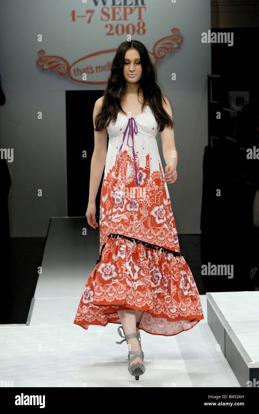 Female model at a fashion show Stock Photo - Alamy