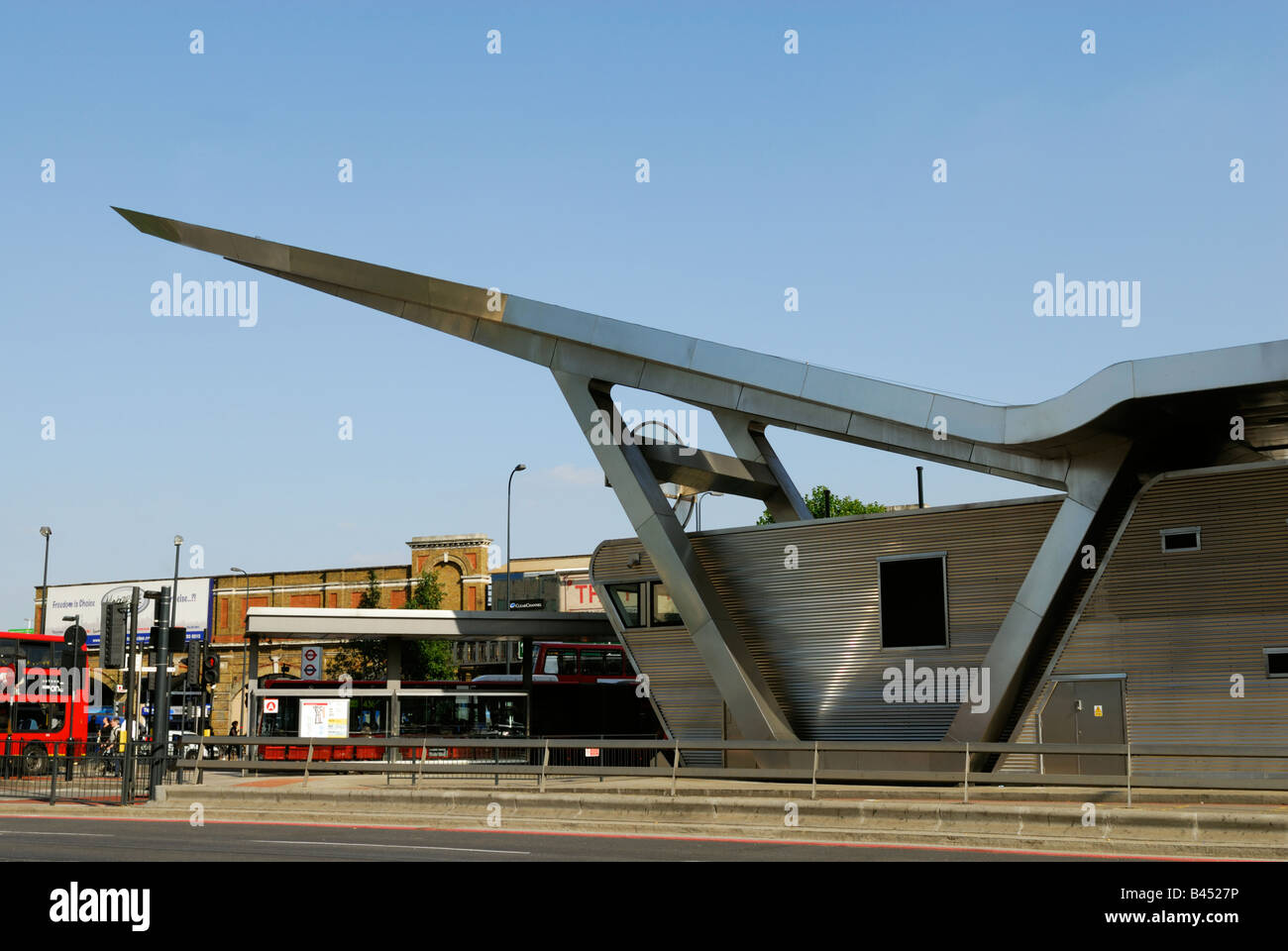 Vauxhall bus and underground station, London Stock Photo - Alamy
