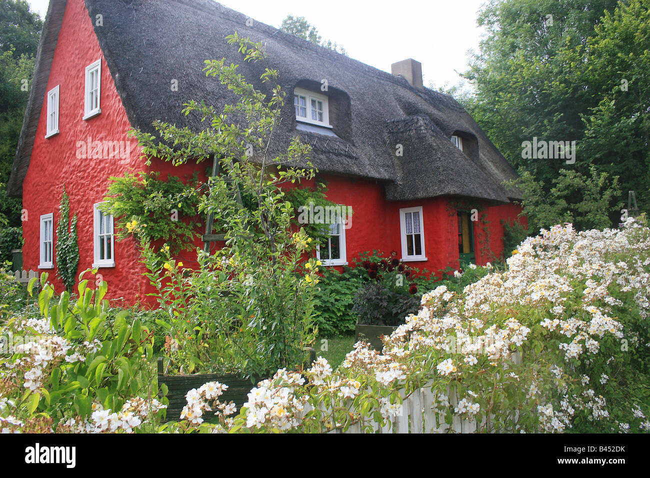 Ireland red thatched house hi-res stock photography and images - Alamy