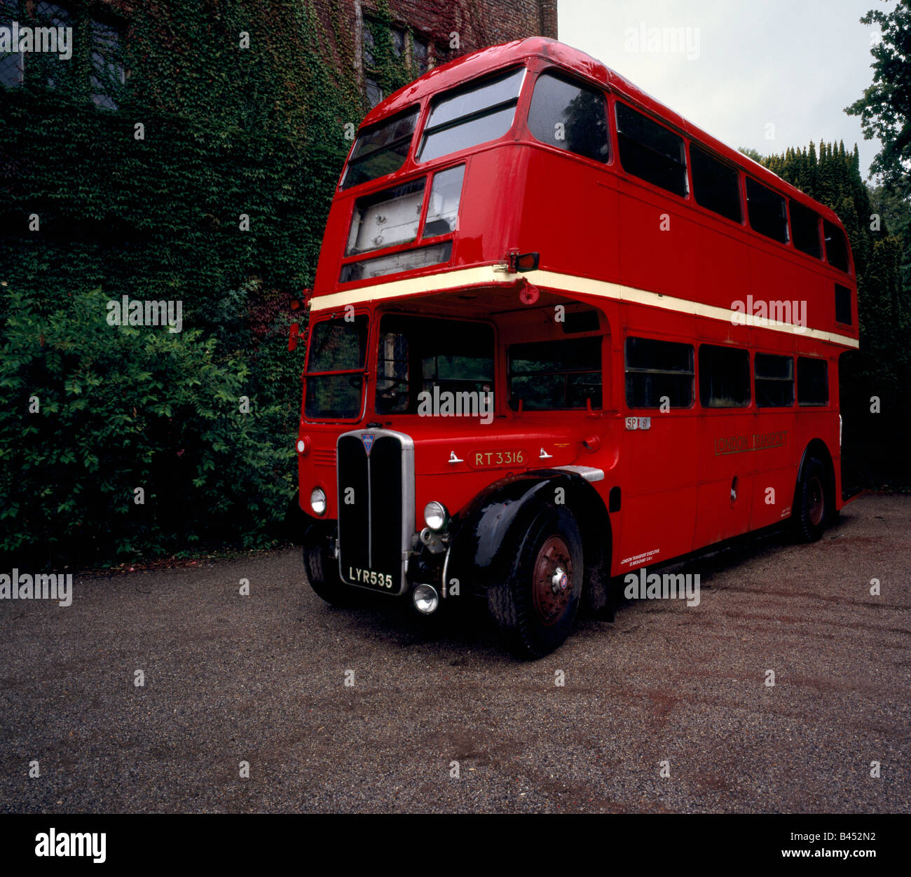 Red routemaster bus Stock Photo - Alamy