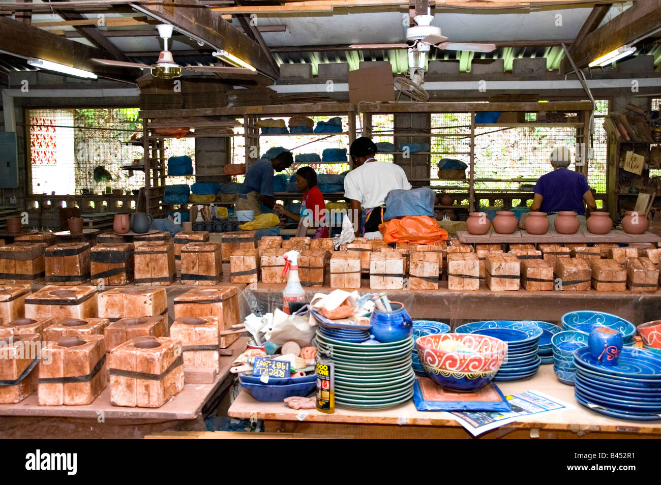 Earthworks pottery in St Thomas Parish Barbados Stock Photo - Alamy