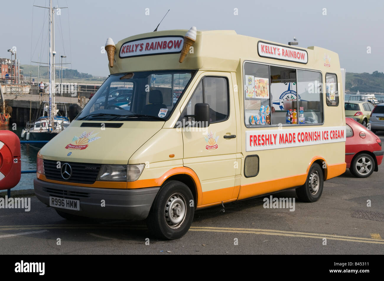 Ice Cream Van at Padstow Stock Photo - Alamy