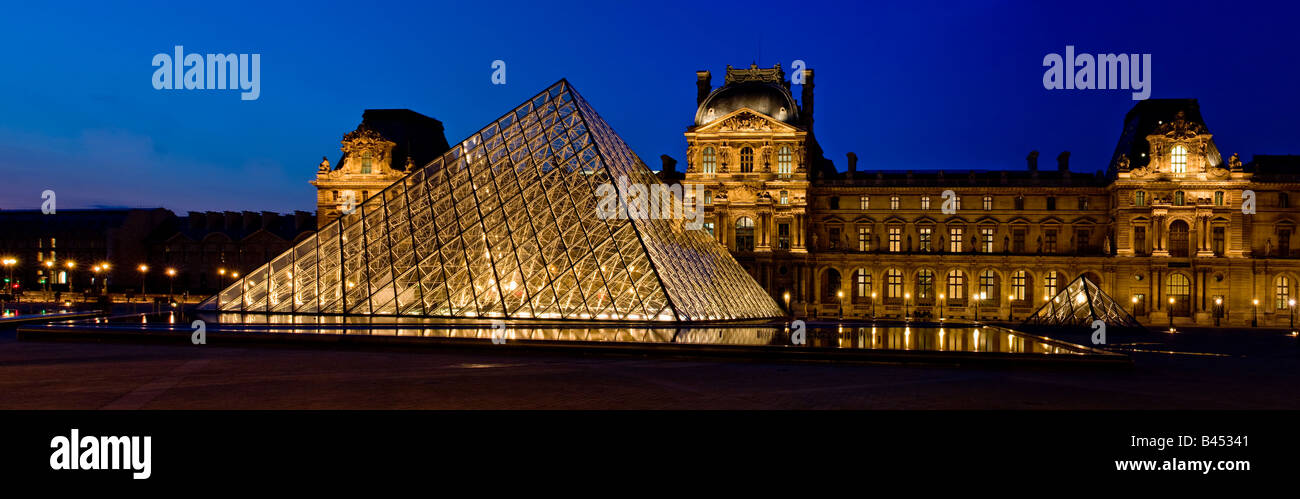 Louvre courtyard evening light hi-res stock photography and images - Alamy