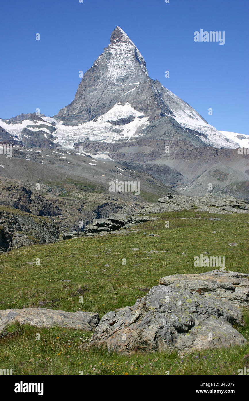 Switzerland - Matterhorn alps mountain Stock Photo - Alamy