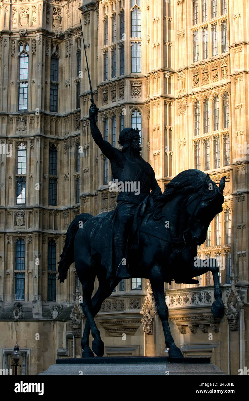 King Richard I Statue Houses of Parliament London England Stock Photo ...