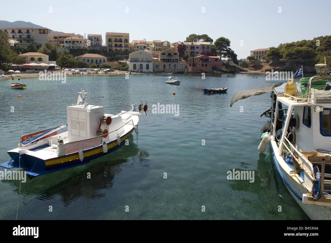 Assos harbour and bay Stock Photo - Alamy