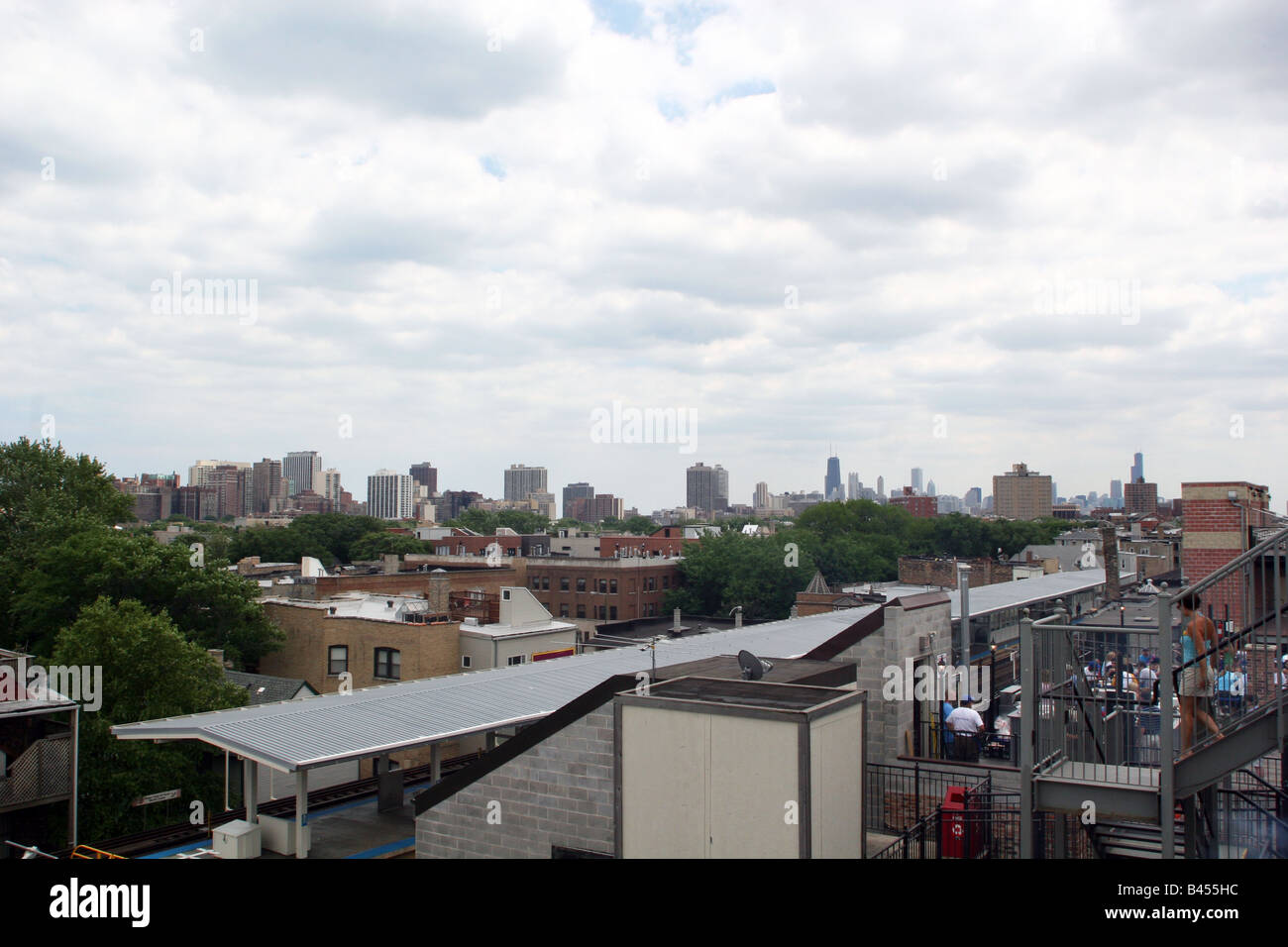 Chicago rooftop view hi-res stock photography and images - Alamy